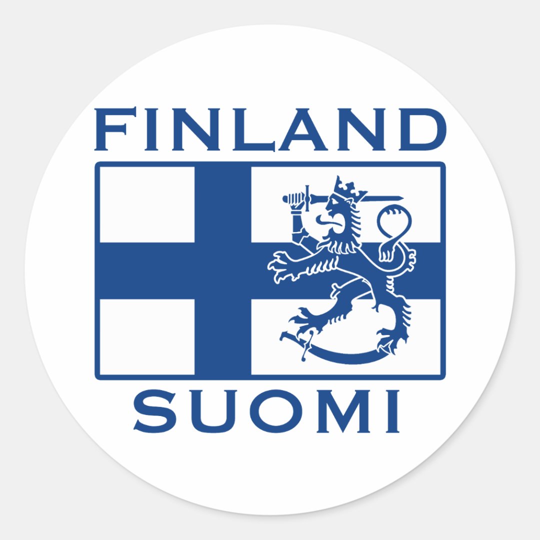 Flag of Finland Classic Round Sticker | Zazzle