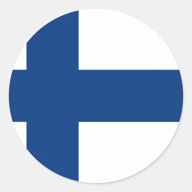 Flag of Finland - Suomen lippu - Finnish Flag Classic Round Sticker ...