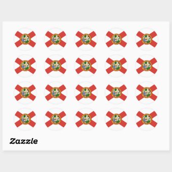 Flag of Florida Classic Round Sticker | Zazzle