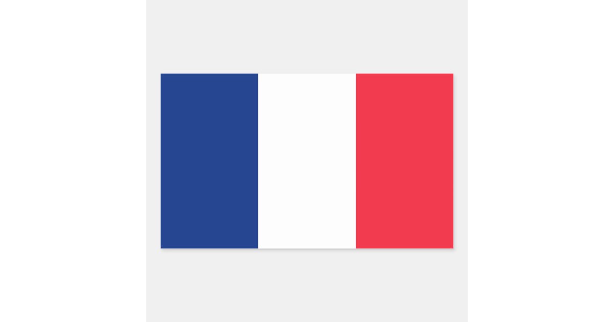 Flag of France Rectangular Sticker | Zazzle