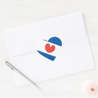 Flag of Friesland Heart Sticker | Zazzle