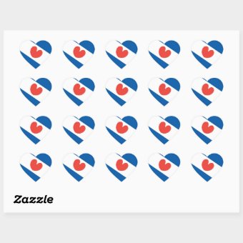 Flag of Friesland Heart Sticker | Zazzle
