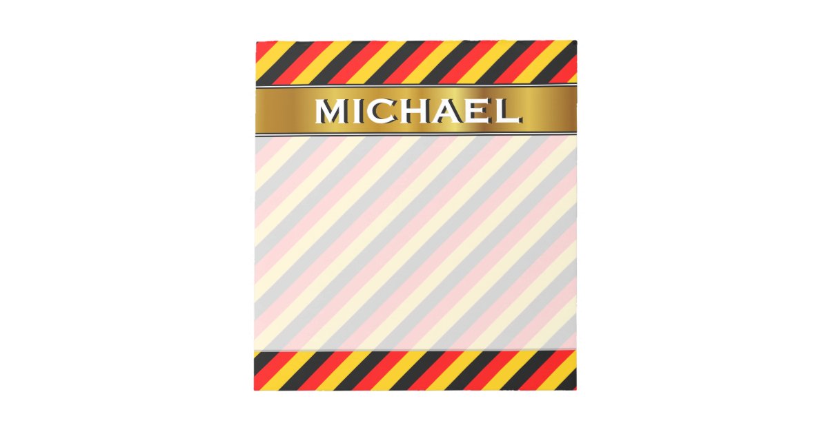 Flag of Germany Inspired Colored Stripes Pattern Notepad | Zazzle