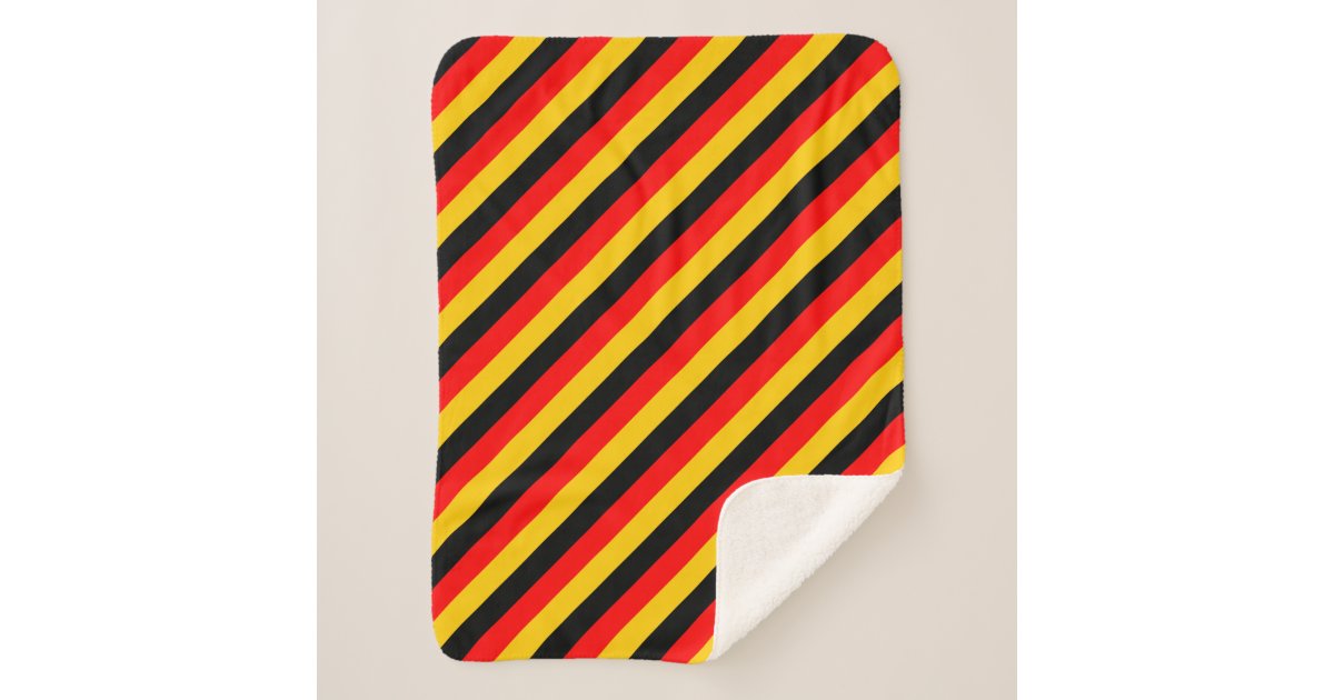 Flag of Germany Inspired Colored Stripes Pattern Sherpa Blanket | Zazzle