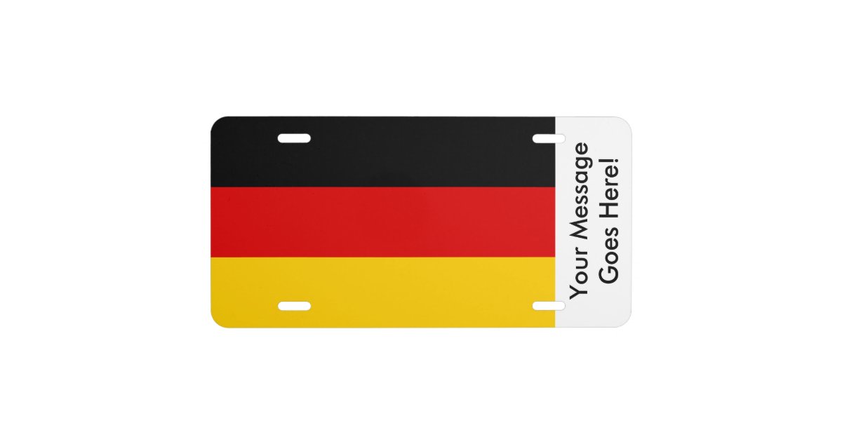 Flag of Germany License Plate | Zazzle