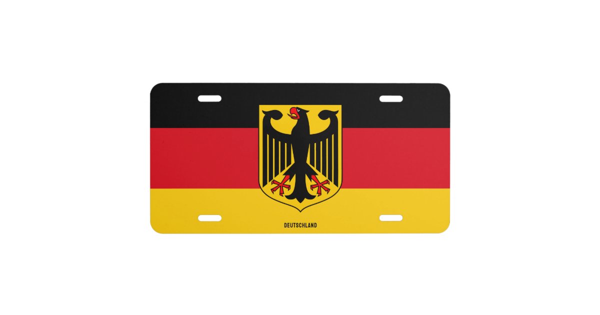 Flag of Germany License Plate | Zazzle