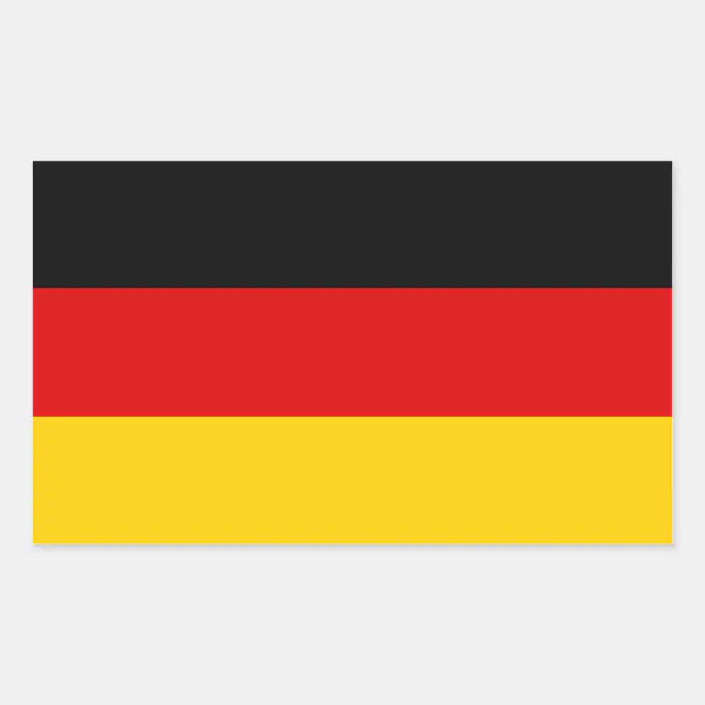Flag of Germany Rectangular Sticker | Zazzle