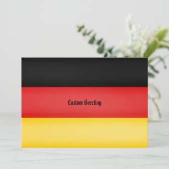 Flag of Germany Schwarz Rot Gold Personalized Invitation | Zazzle