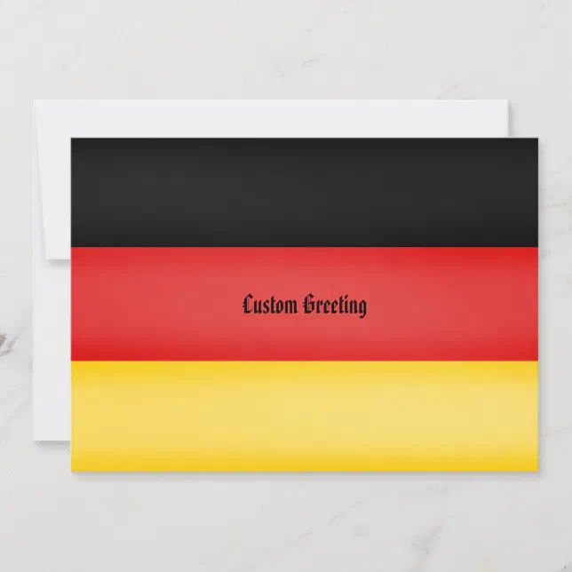 Flag of Germany Schwarz Rot Gold Personalized Invitation | Zazzle