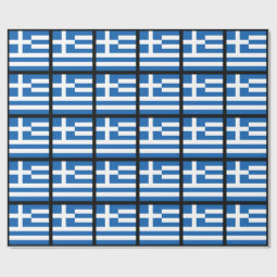 Flag of Greece, Greek Wrapping Paper | Zazzle