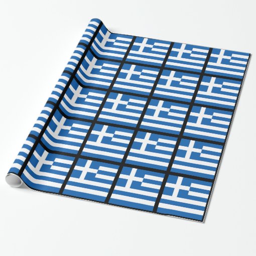 Flag of Greece, Greek Wrapping Paper | Zazzle