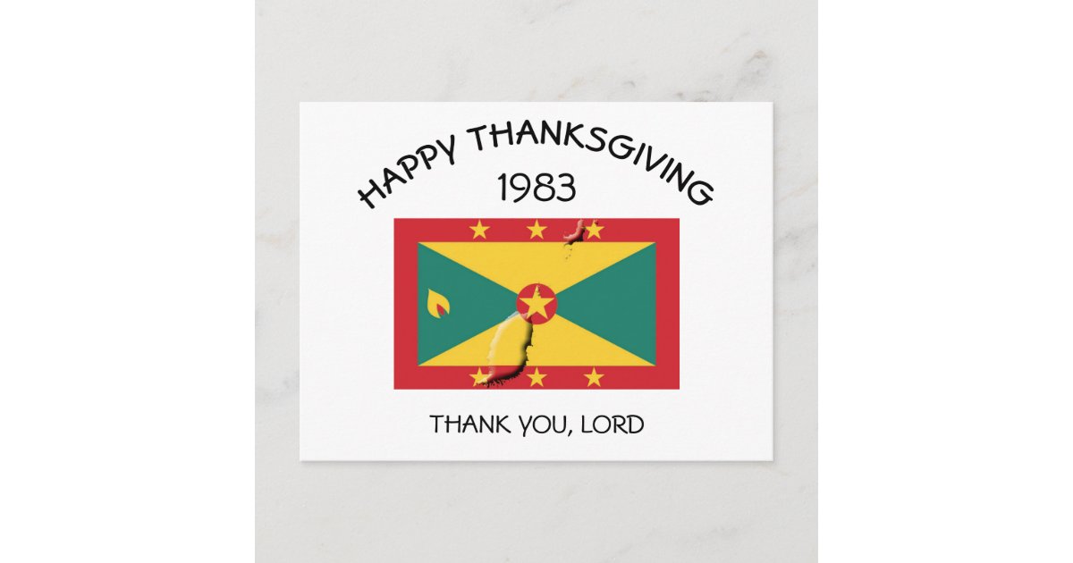 Flag of Grenada | GRENADIAN 1983 THANKSGIVING Postcard | Zazzle
