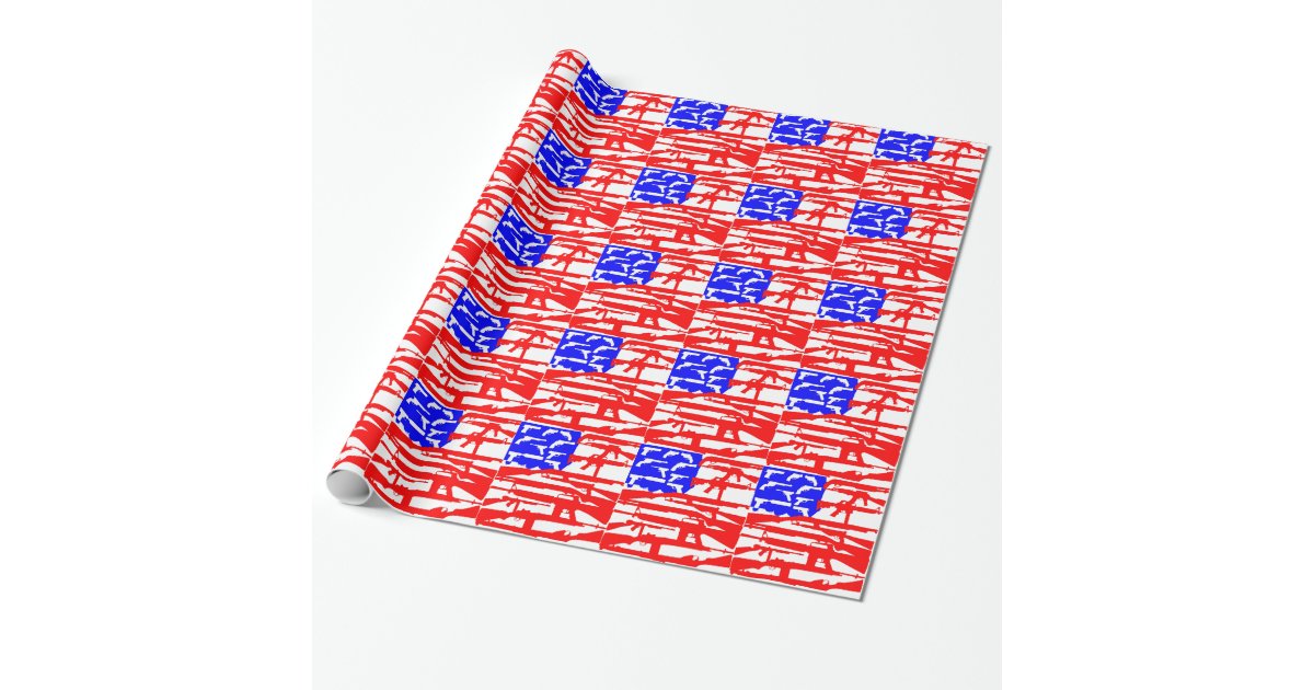 Flag Of Guns 2nd Amendment Wrapping Paper | Zazzle