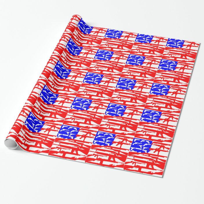 Flag Of Guns 2nd Amendment Wrapping Paper | Zazzle.com