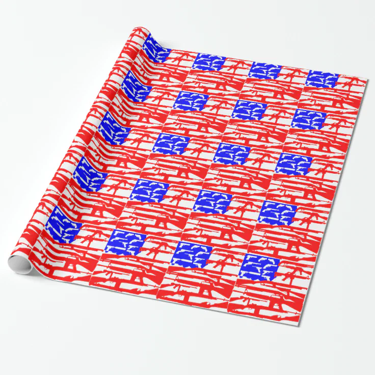 Flag Of Guns 2nd Amendment Wrapping Paper | Zazzle
