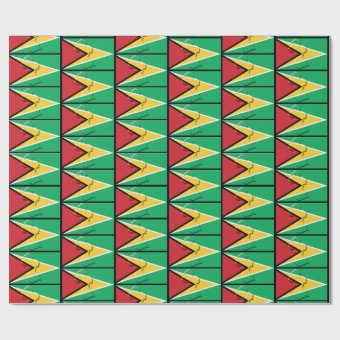FLAG OF GUYANA | Golden Arrowhead | GUYANESE Wrapping Paper | Zazzle