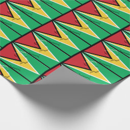 FLAG OF GUYANA | Golden Arrowhead | GUYANESE Wrapping Paper | Zazzle