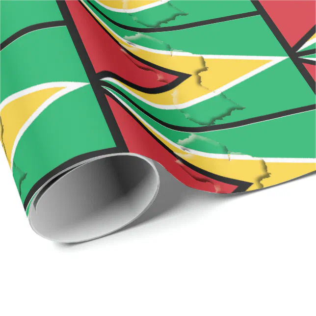 FLAG OF GUYANA | Golden Arrowhead | GUYANESE Wrapping Paper | Zazzle