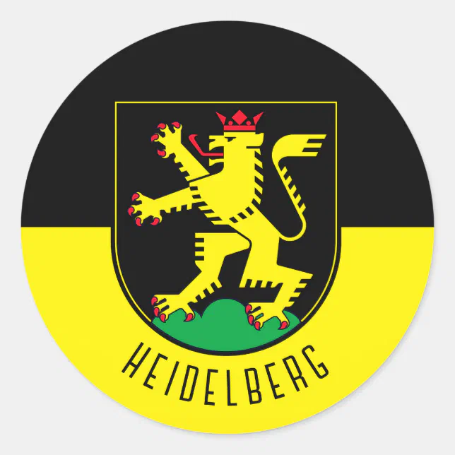 Flag of Heidelberg - GERMANY Classic Round Sticker | Zazzle