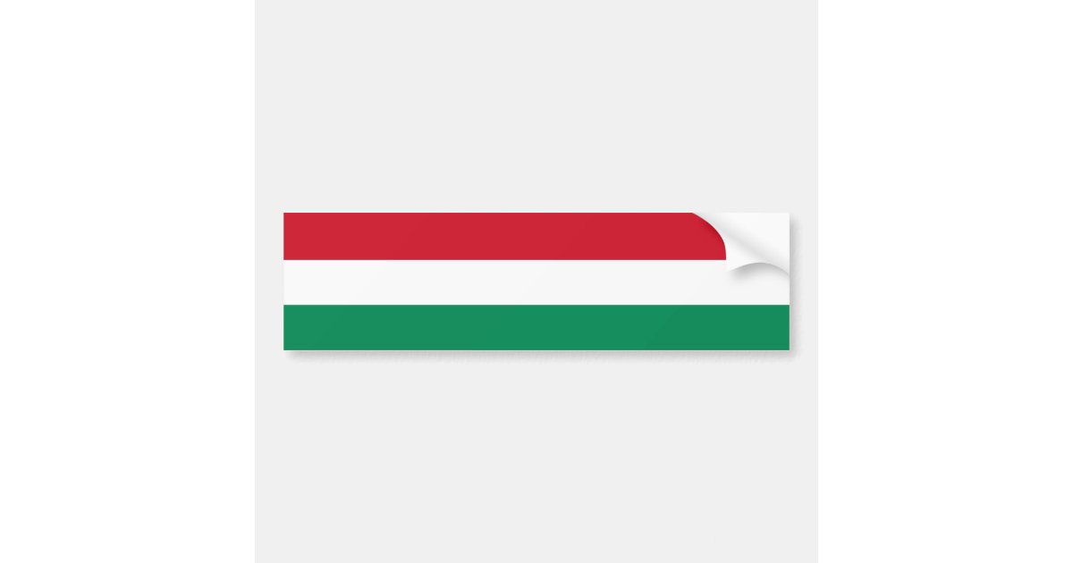 Flag of Hungary Bumper Sticker | Zazzle