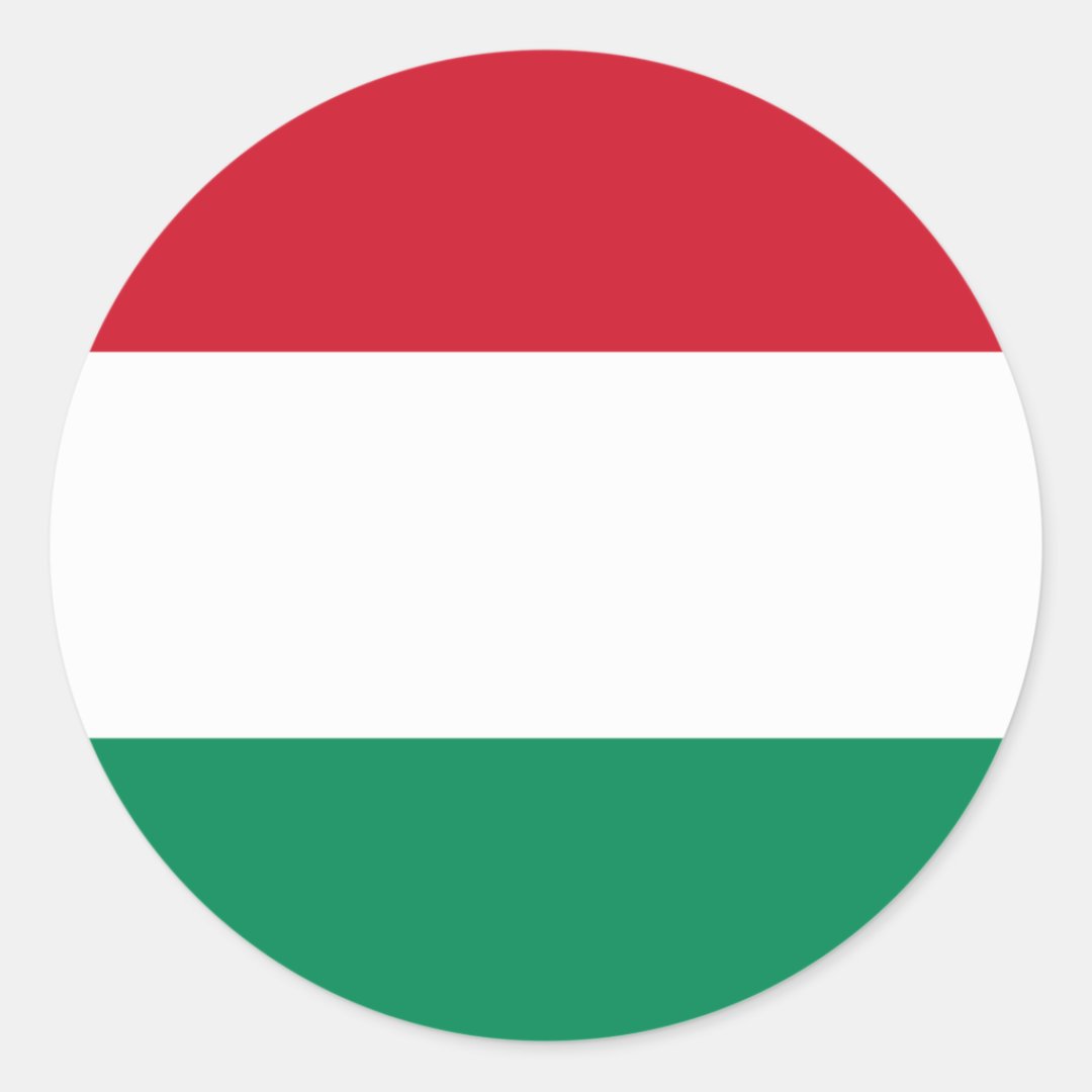 Flag of Hungary Classic Round Sticker | Zazzle