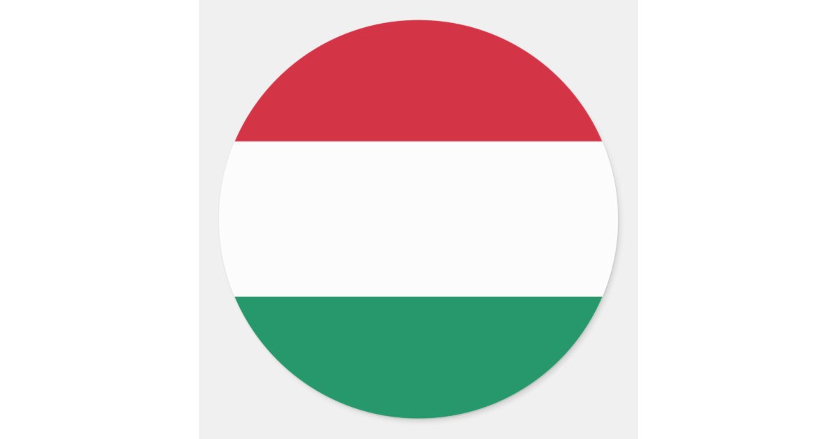 Flag of Hungary Classic Round Sticker | Zazzle