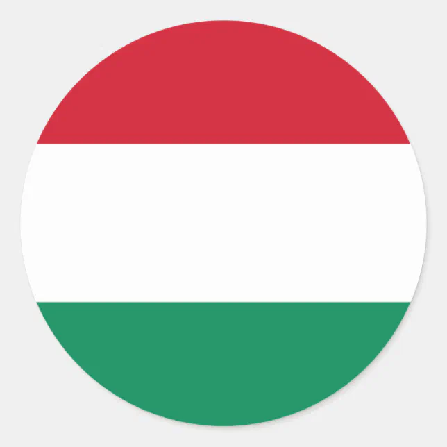 Flag of Hungary Classic Round Sticker | Zazzle