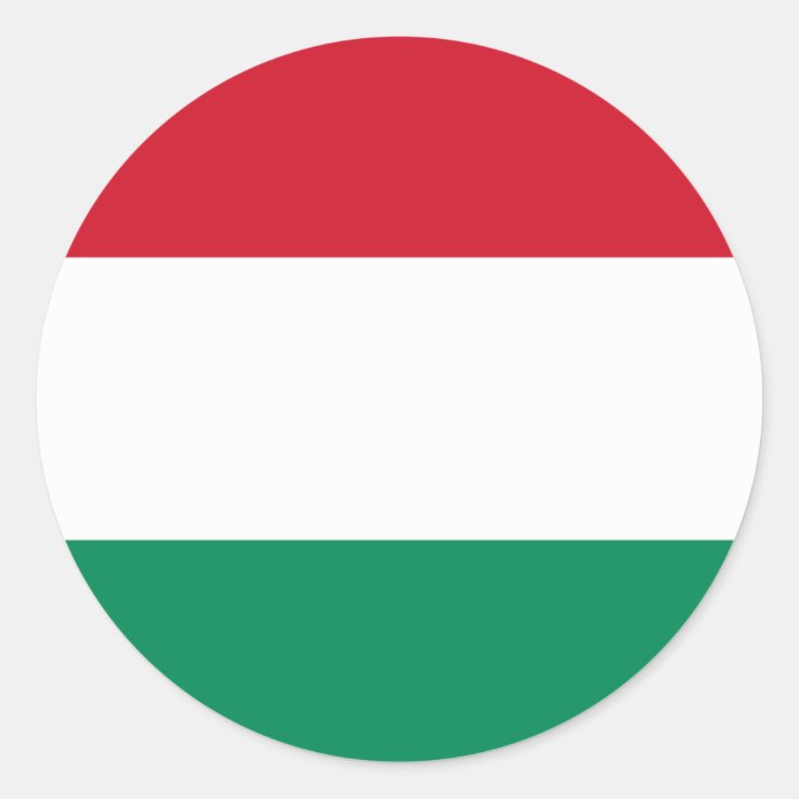 Flag of Hungary Classic Round Sticker | Zazzle