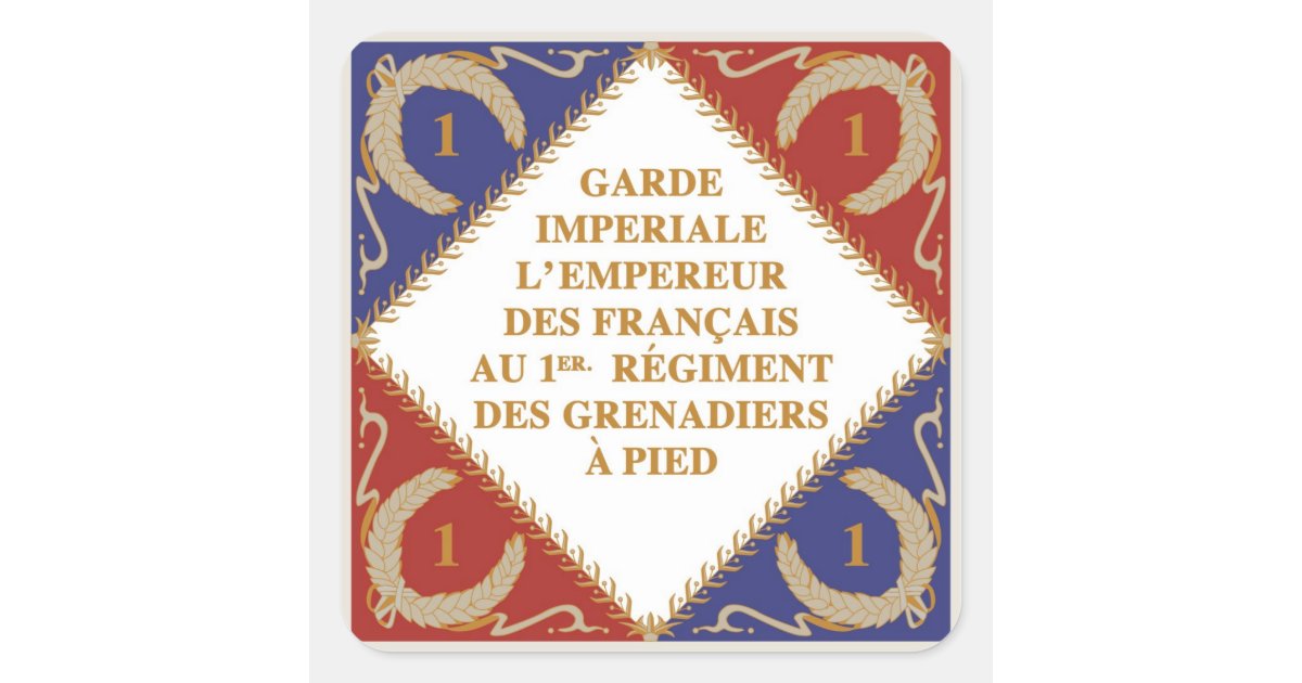 flag of Imperial Guard Square Sticker | Zazzle