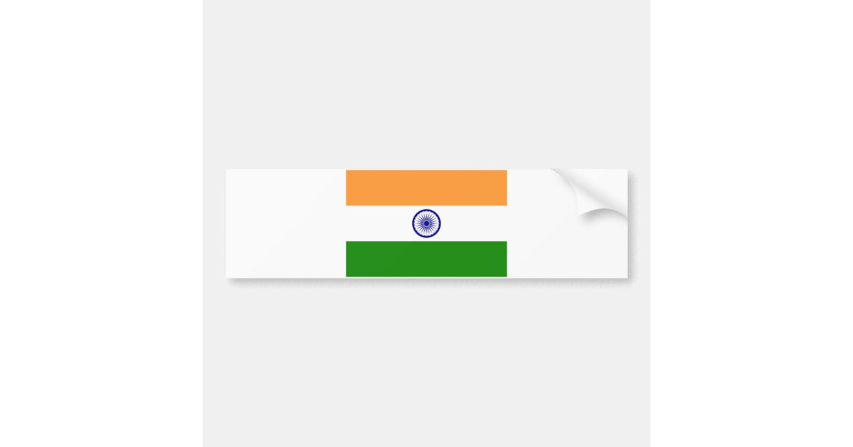 Flag of India Bumper Sticker | Zazzle