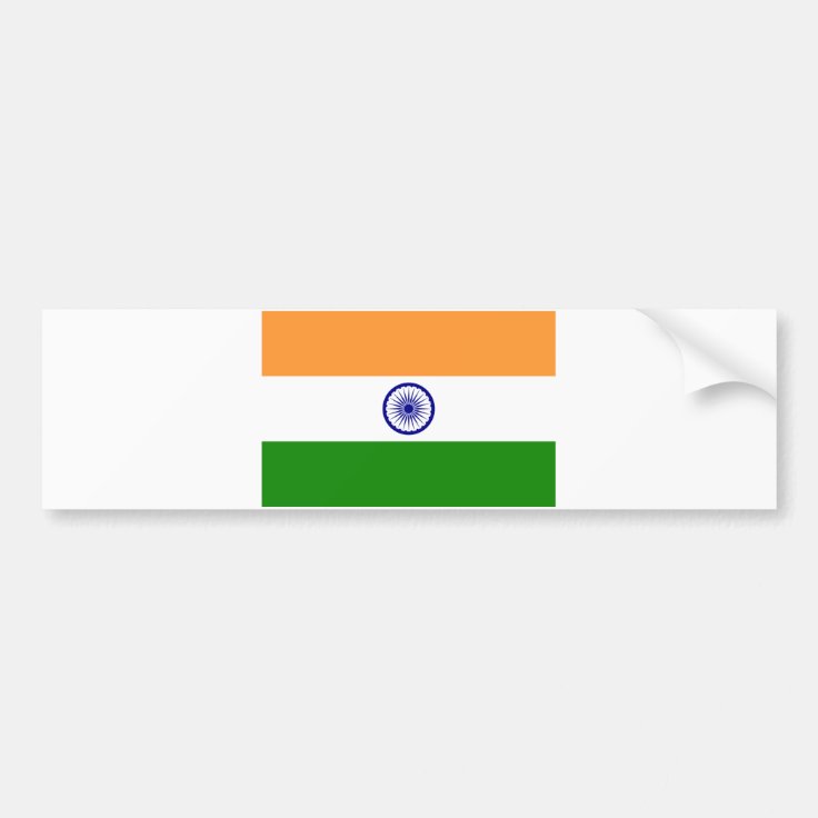Flag of India Bumper Sticker | Zazzle