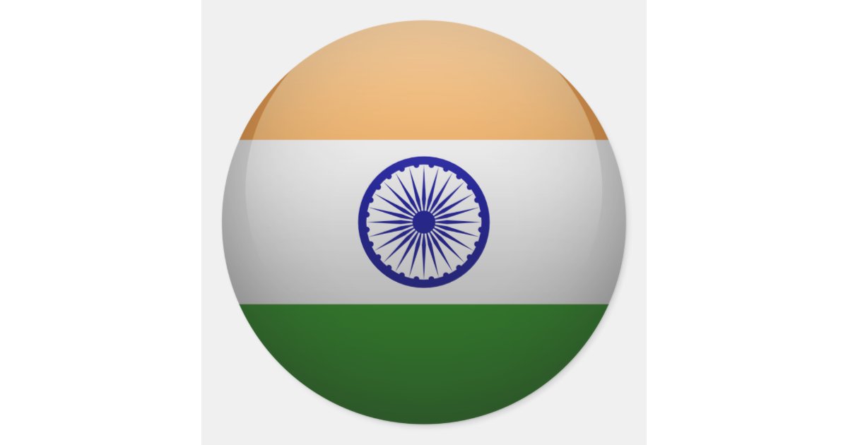 Flag of India Classic Round Sticker | Zazzle