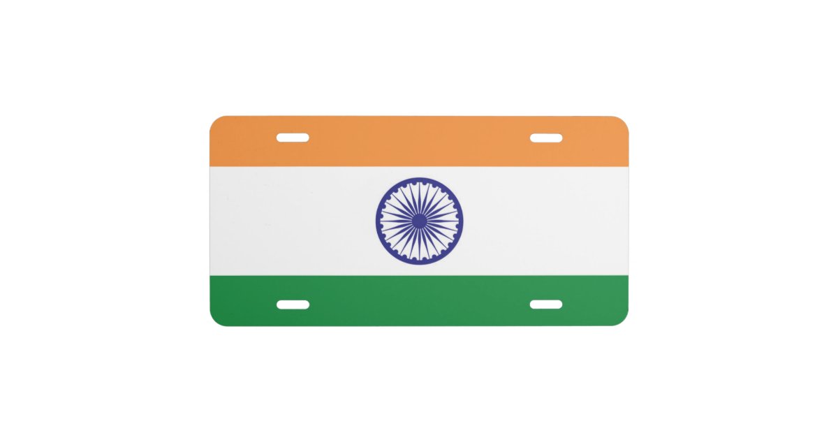 Flag of India License Plate | Zazzle