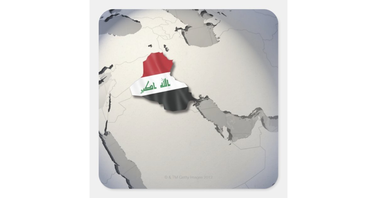 Flag of Iraq Square Sticker | Zazzle