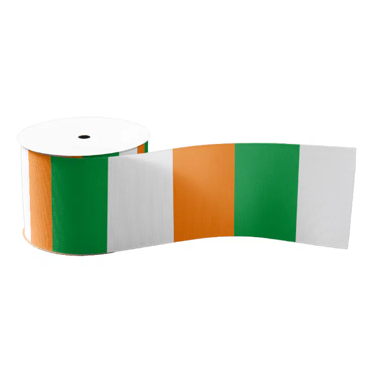Flag of Ireland Grosgrain Ribbon | Zazzle