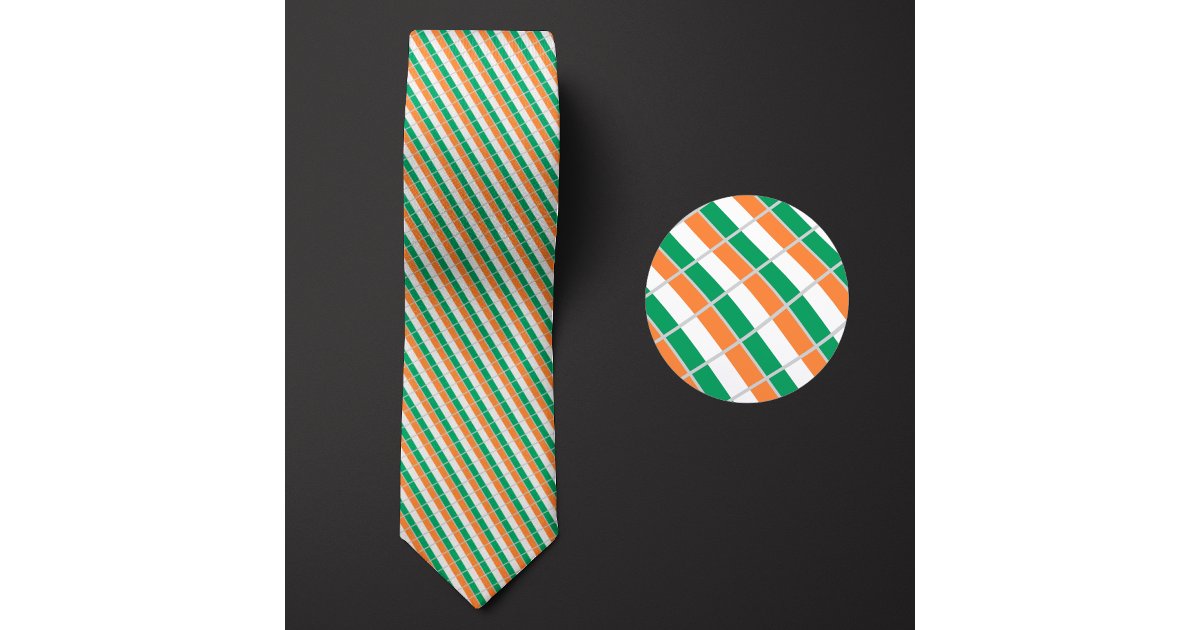 Flag of Ireland Pattern Neck Tie | Zazzle