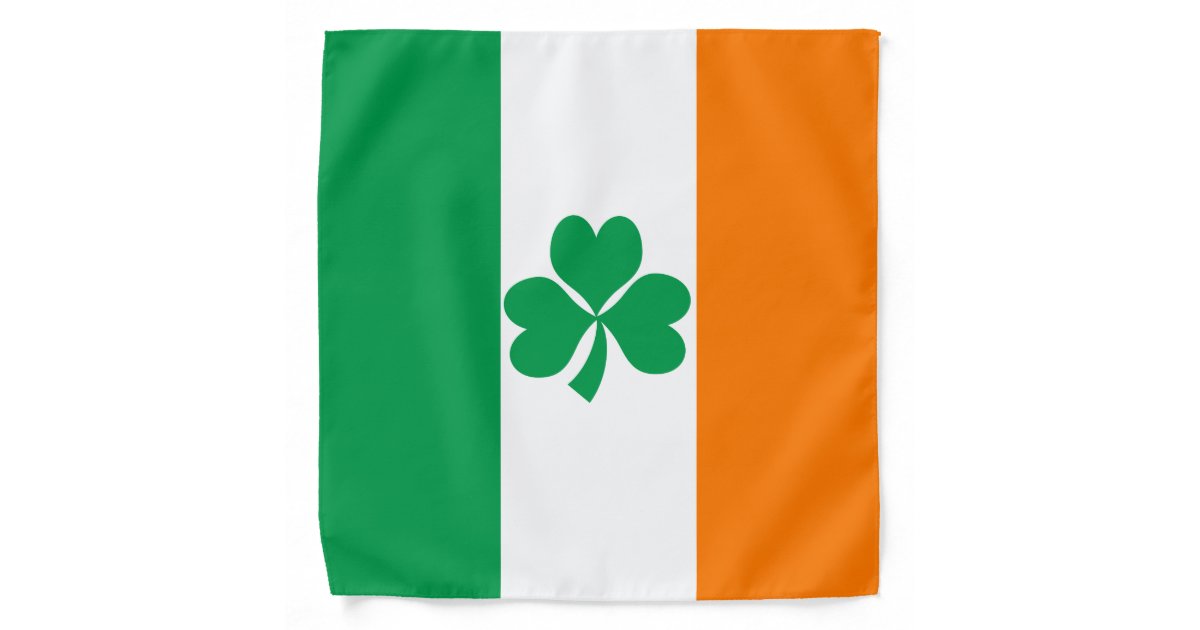 Flag of Ireland Shamrock Bandana | Zazzle