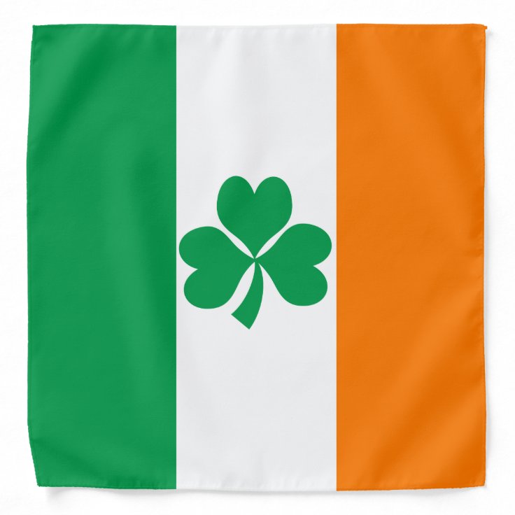 Flag of Ireland Shamrock Bandana | Zazzle