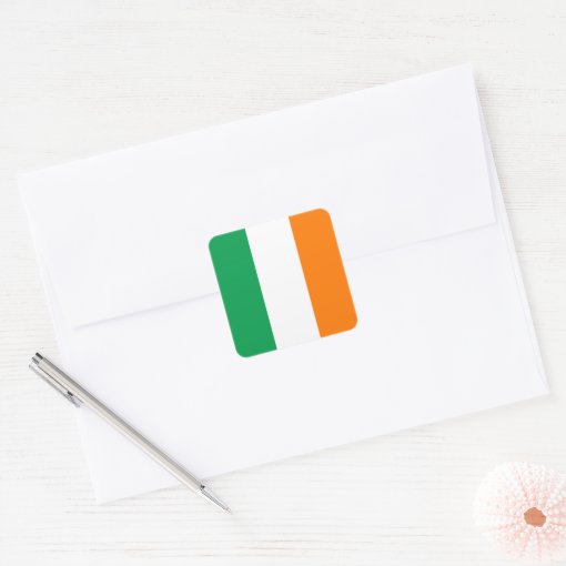 Flag of Ireland Square Sticker | Zazzle