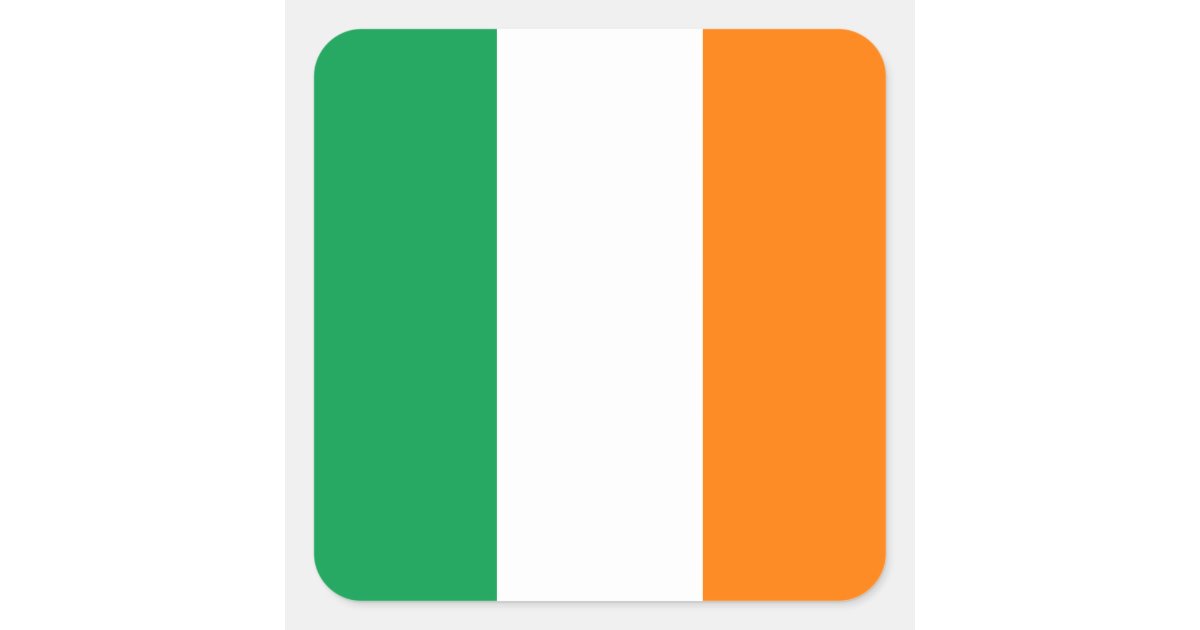 Flag of Ireland Square Sticker | Zazzle