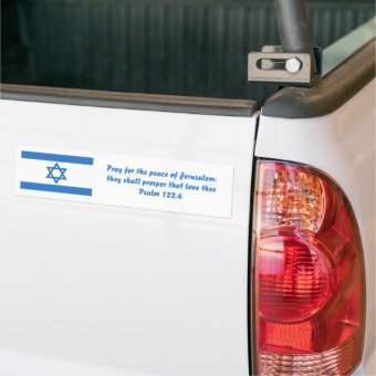 Flag of Israel, Bumper Sticker | Zazzle