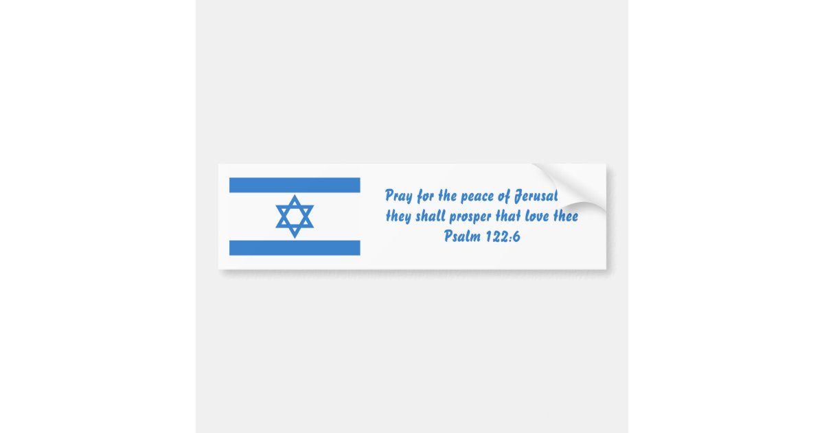 Flag of Israel, Bumper Sticker | Zazzle