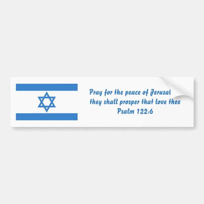 Flag of Israel, Bumper Sticker | Zazzle.com