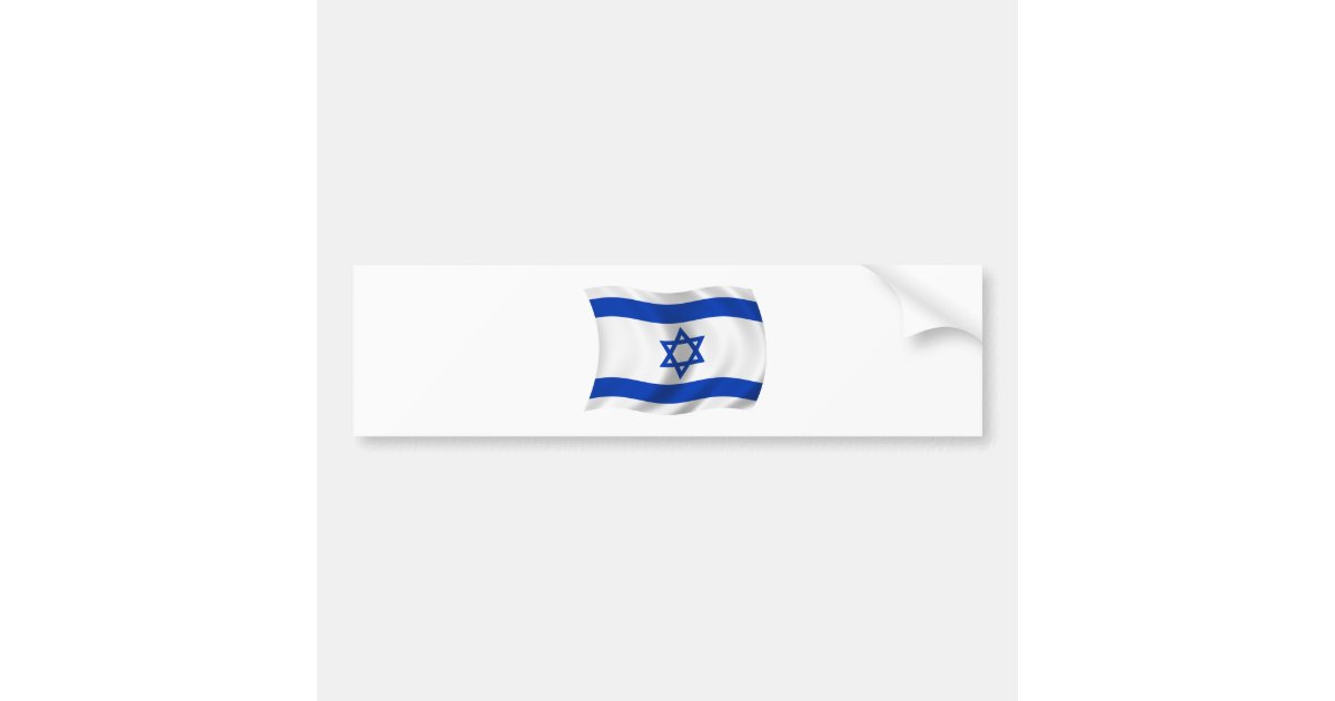 Flag of Israel Bumper Sticker | Zazzle