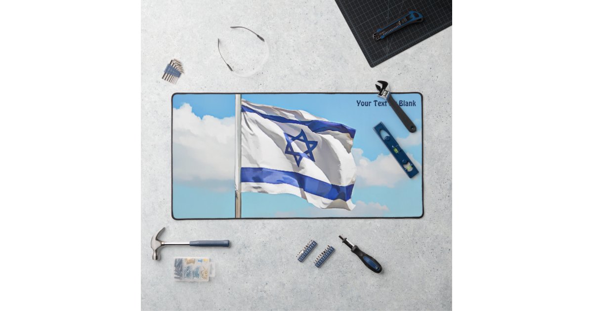 Flag Of Israel Desk Mat | Zazzle