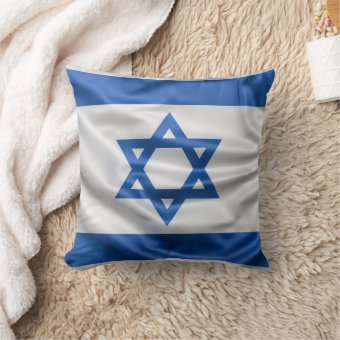 Flag of Israel Throw Pillow | Zazzle