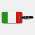 Italy Italian Flag Luggage Tag with Leather Strap | Zazzle.com