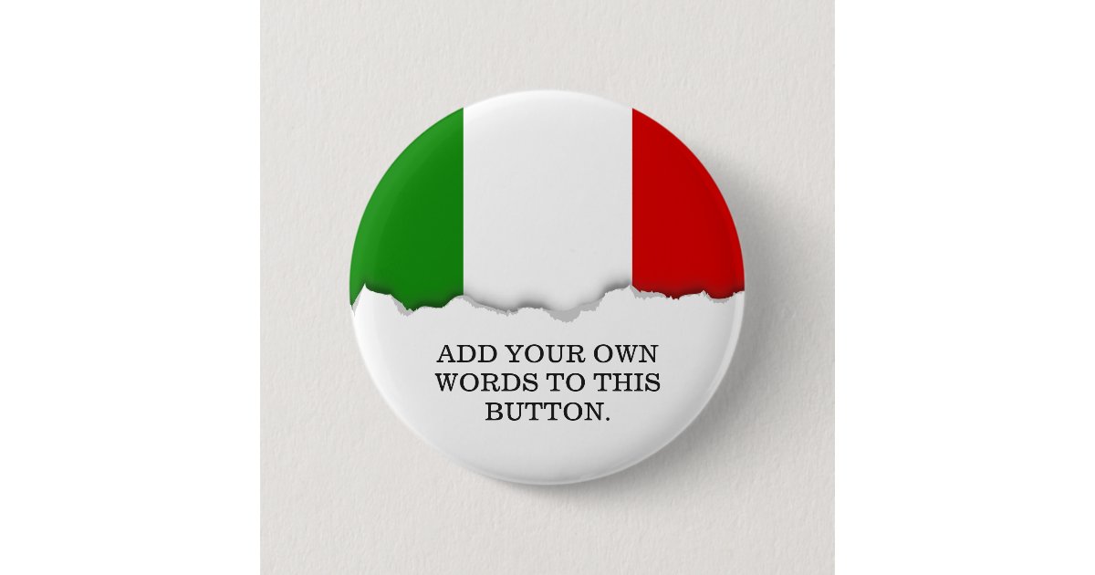Flag of Italy Button | Zazzle
