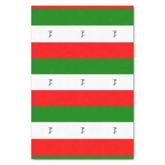 Flag of Italy, labeled Tissue Paper | Zazzle
