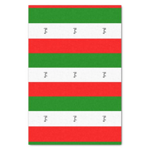 Flag of Italy, labeled Tissue Paper | Zazzle